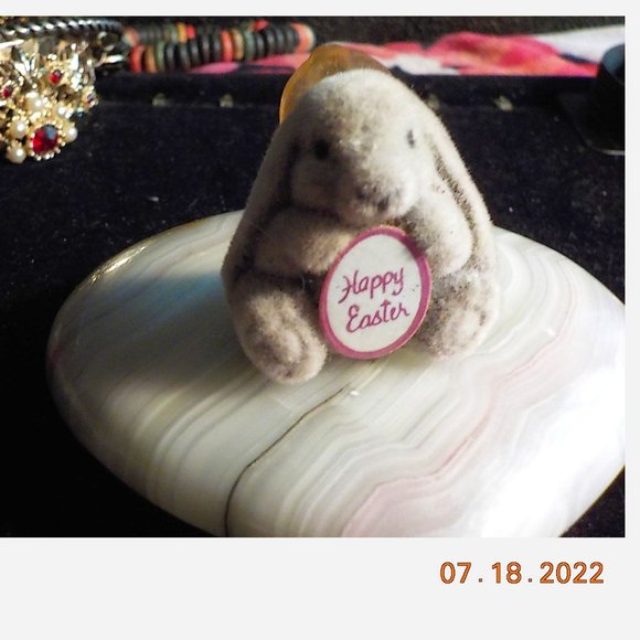 Jewelry | Vintage Costume Beige Bunny Egg Happy Easter Push Pin Brooch ...